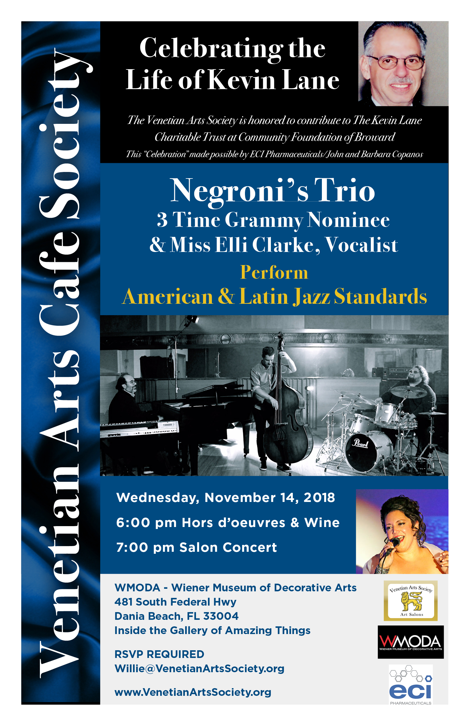 Celebrating the Life of Kevin Lane at Venetian Arts CAFE SOCIETY at ...